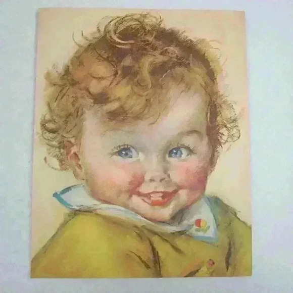 Art | Vintage 193s Maud Tousey Fangel Baby Print Tousel Top Art ...